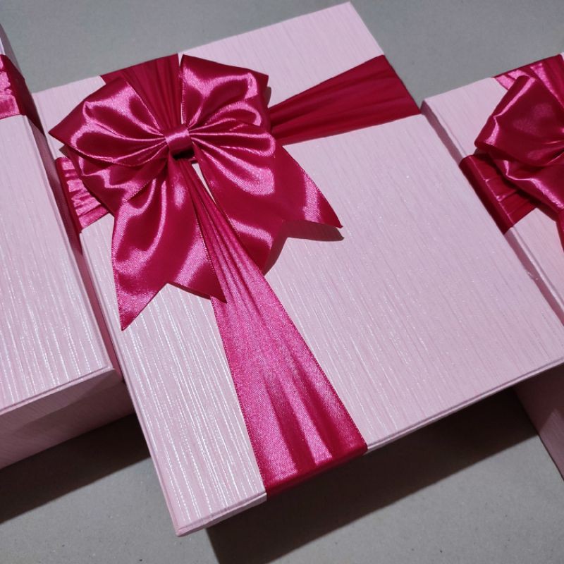 Jual HARDBOX SOFT PINK PITA BELLA KOTAK HADIAH KADO SPESIAL | Shopee Indonesia