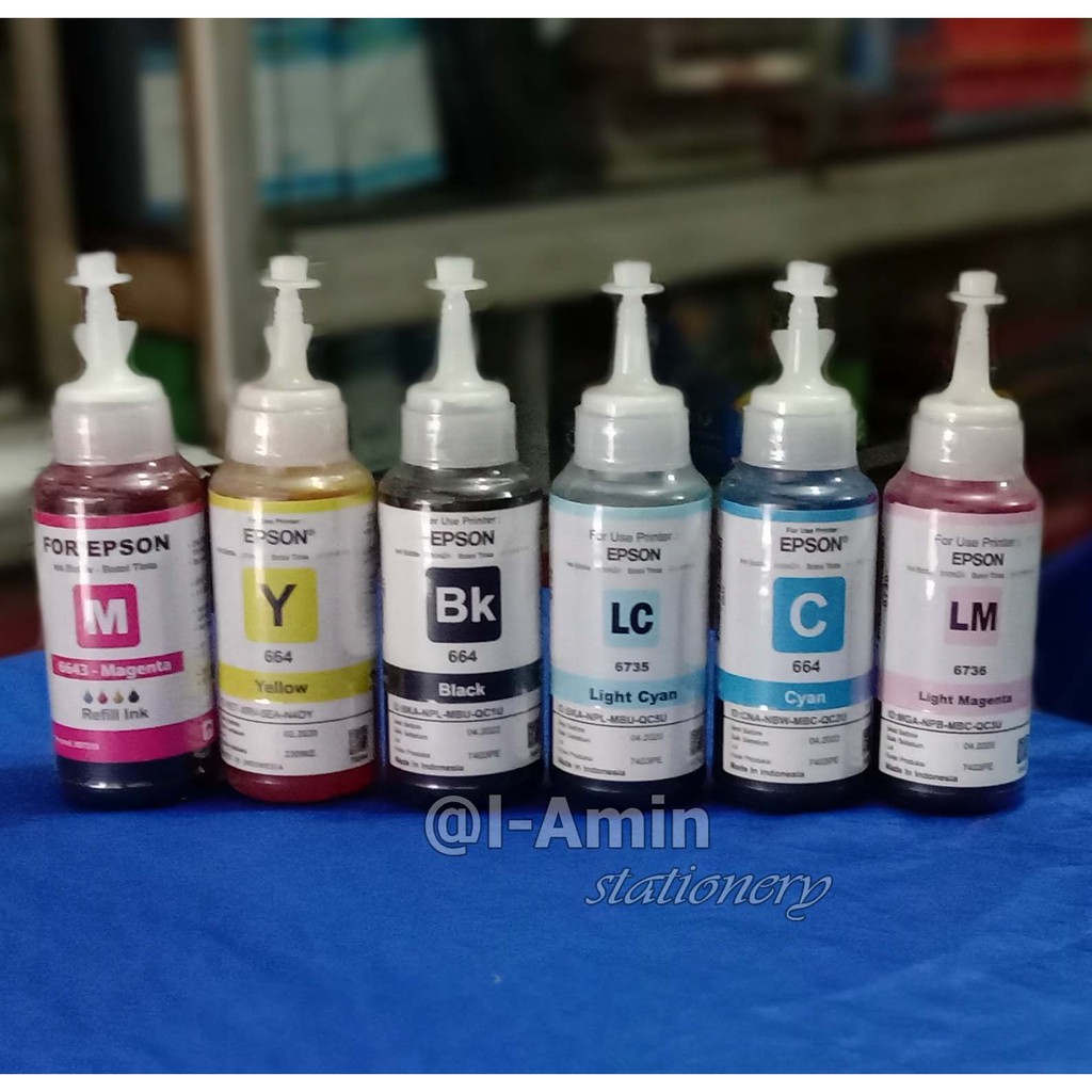 Jual Tinta Printer Epson / Tinta Inkjet Epson (1 set - 6 warna ...