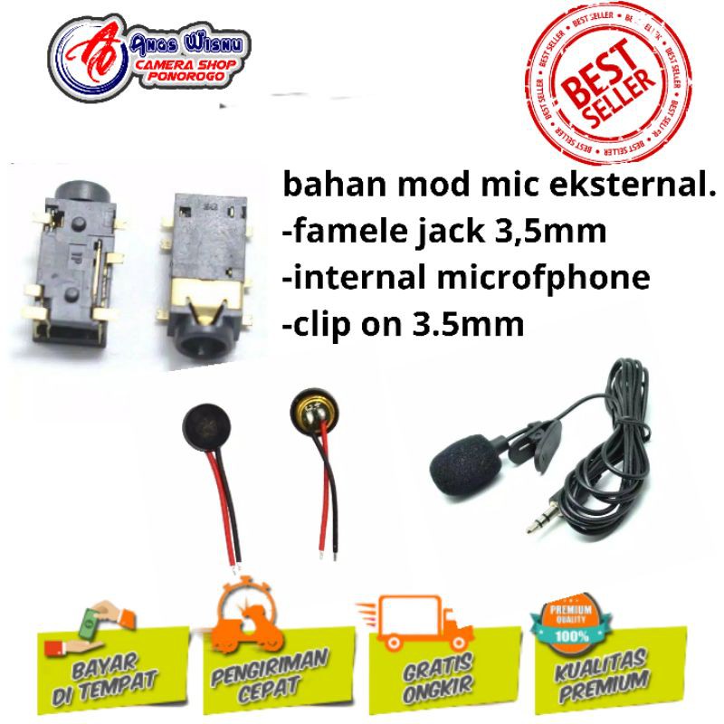 Jual jack bahan mod mic eksternal tinggal rakit | Shopee Indonesia