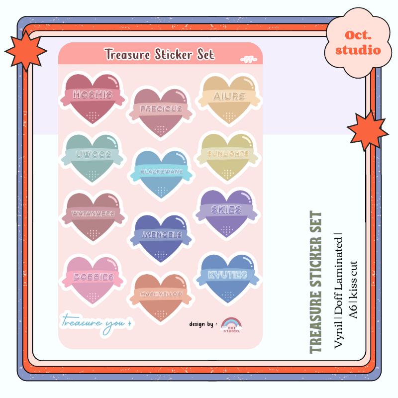 Jual Treasure sticker set (Fans Name edition) | Shopee Indonesia
