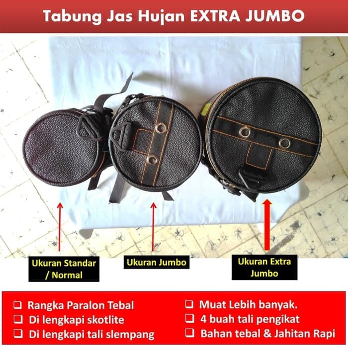 Jual BOX MOTOR Tabung Jas Hujan Tas Mantel Mantol Bagasi Motor EXTRA ...