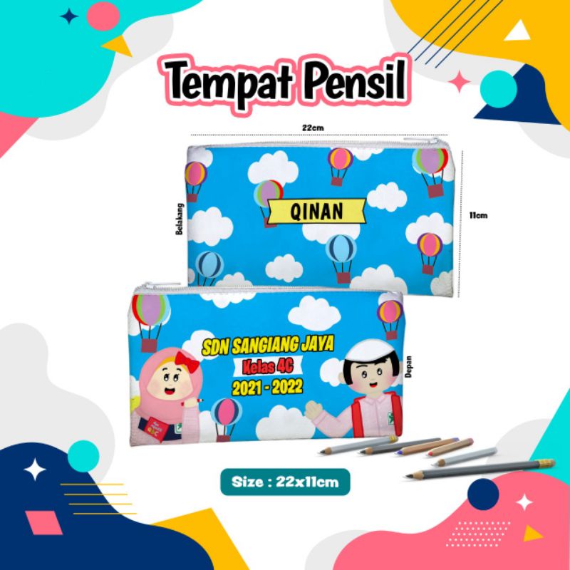 Jual Tempat Pensil Sekolah custom poto, tulisan, gambar keren | Shopee ...