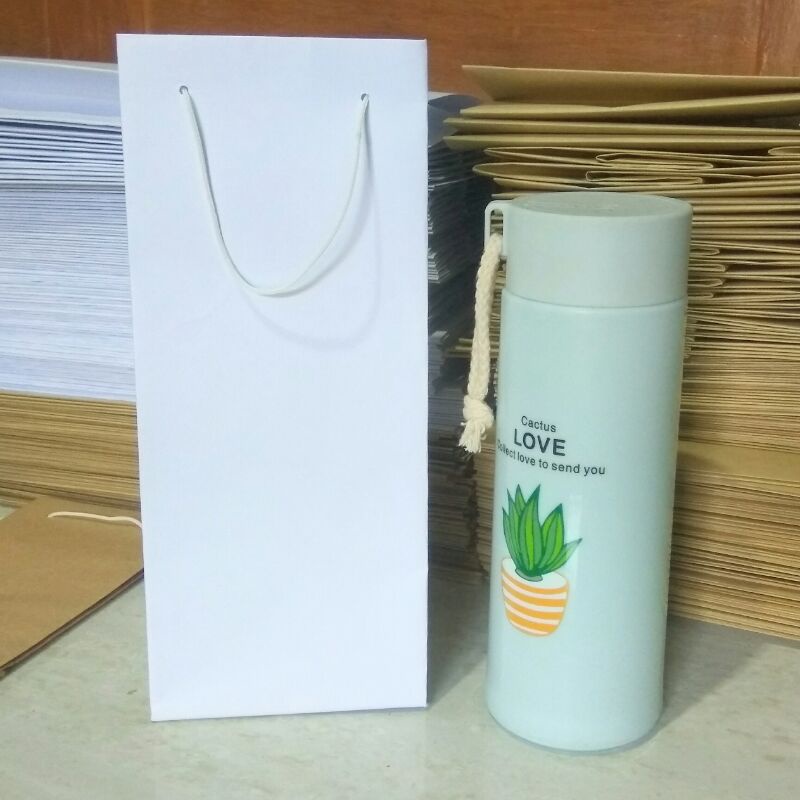 Jual PAPERBAG PUTIH POLOS | 12cm x 10cm x 35cm | Shopee Indonesia