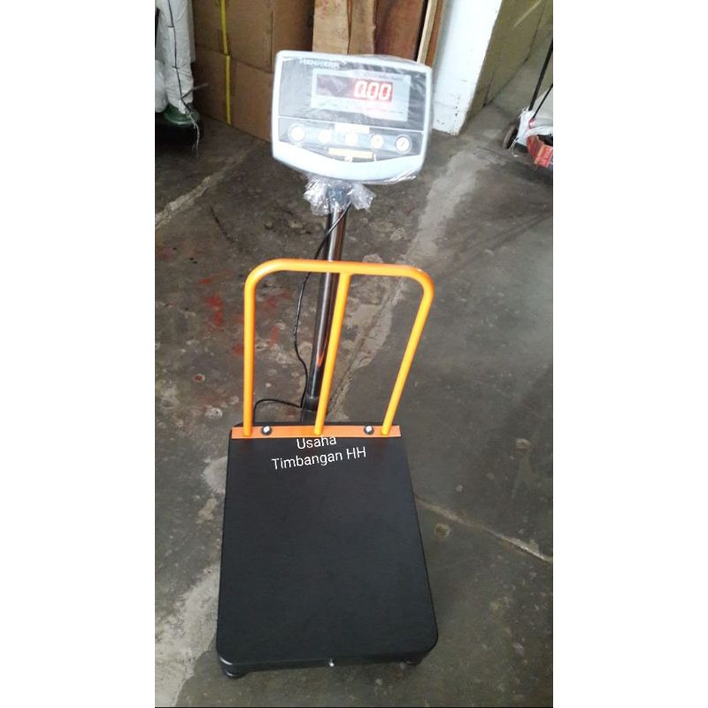 Jual Timbangan Digital Duduk 150kg Henherr Double Display 40x50cm lengkap Pagar | Shopee Indonesia
