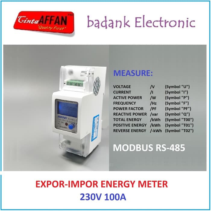 Jual Energy kWh Meter MODBUS - Expor Impor Exim Nett Metering PLTS ...