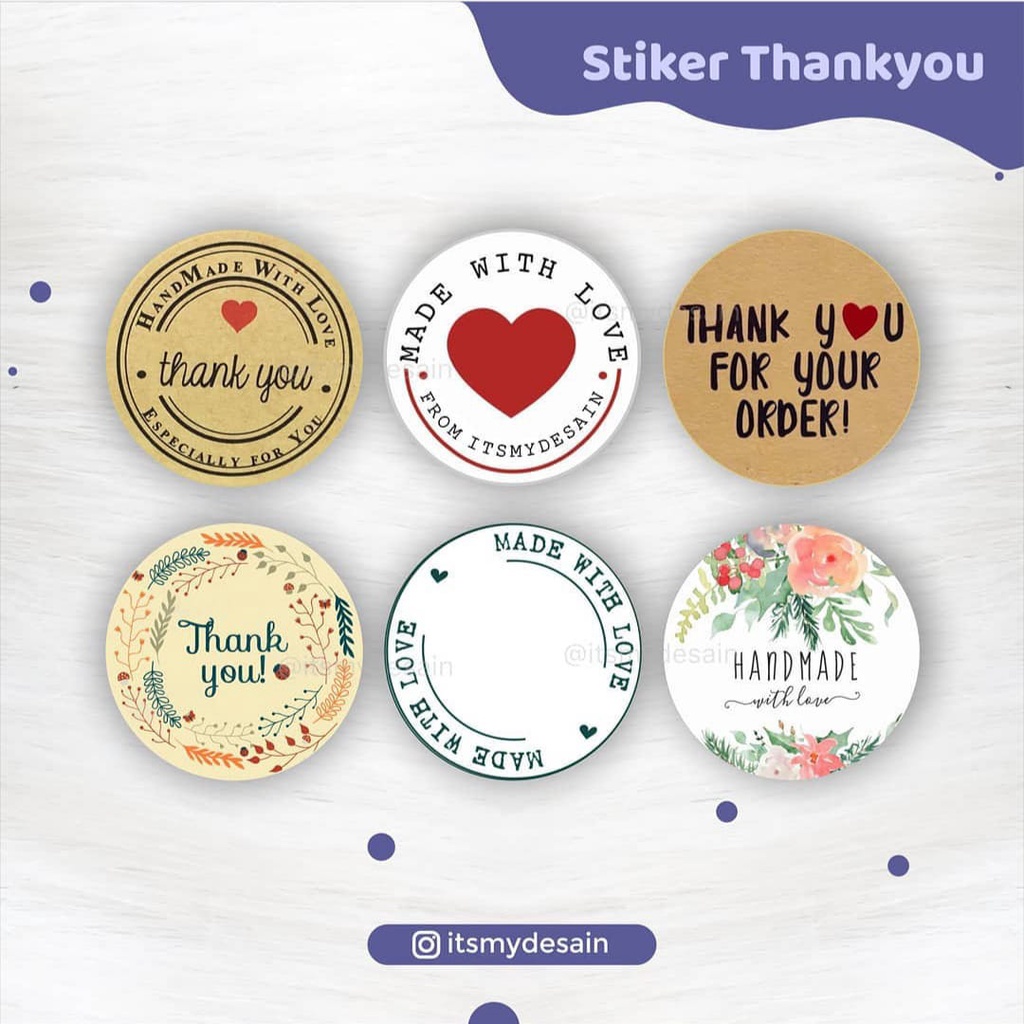 Jual Stiker Thankyou / Stiker Desain Simple | Shopee Indonesia