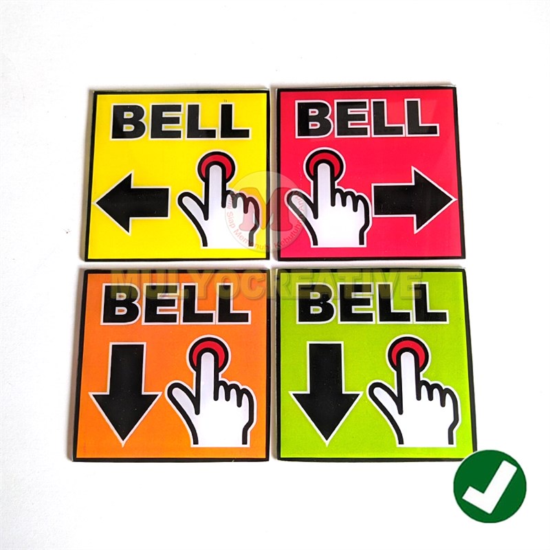 Jual Papan Tanda Bell Papan Bell Akrilik - Penunjuk Bell Merah, Hijau ...