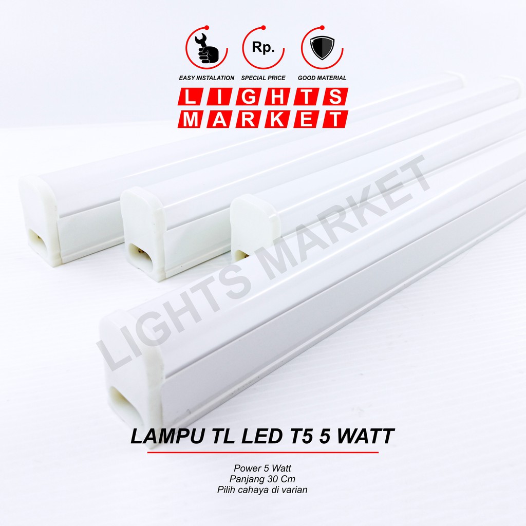 Jual Lampu TL T5 LED 5 Watt 5w Cahaya Terang Top Quality | Shopee Indonesia