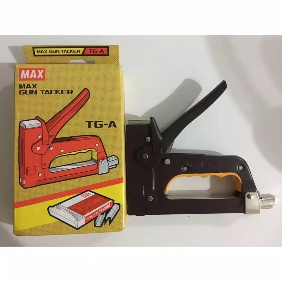 Jual MAX TG-A Gun tacker stapler staples tembak besi ORIGINAL | Shopee ...
