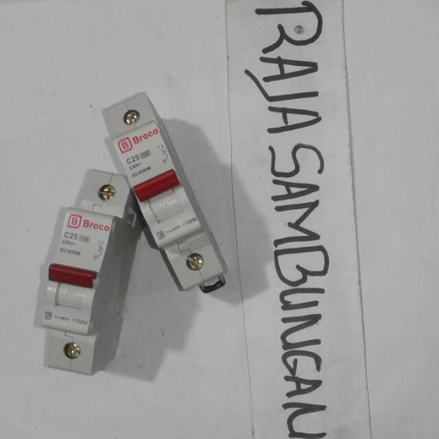 Jual Mini circuit breaking MCB Broco 25A sikring broco alat pemutus aliran listrik 25 A DISKON7 ...