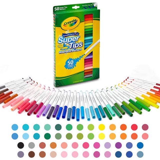 Jual Crayola Supertips 50 Super Tips Washable Markers | Shopee Indonesia