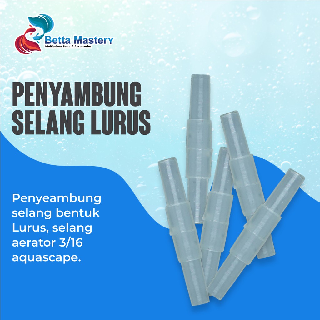 Jual Penyambung Selang Aerator "Lurus" selang 3/16 Aquascape Ikan hias ...