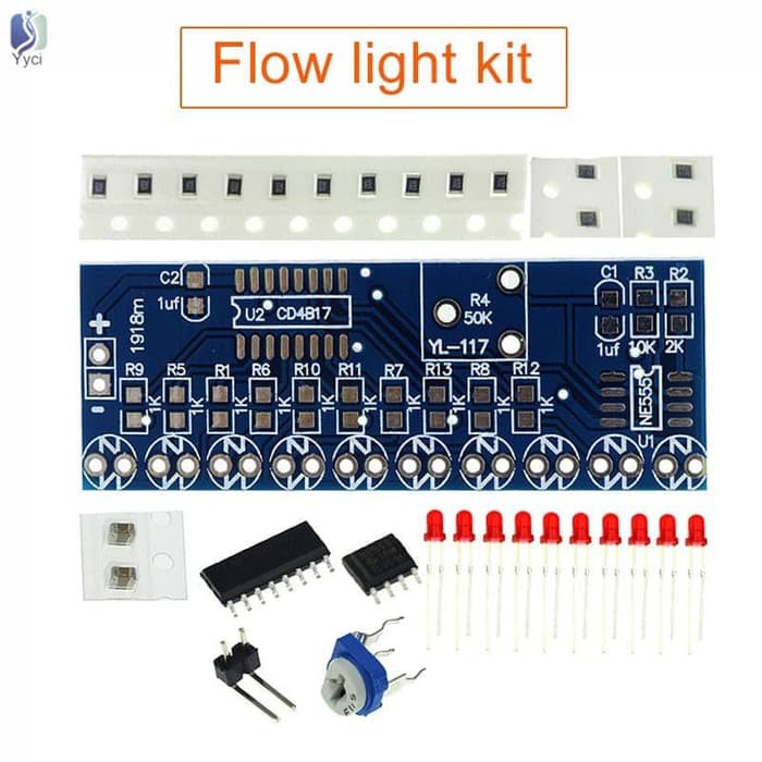 Jual Kit Running Led Set Modul Elektronik dengan Lampu untuk Ne555 ...