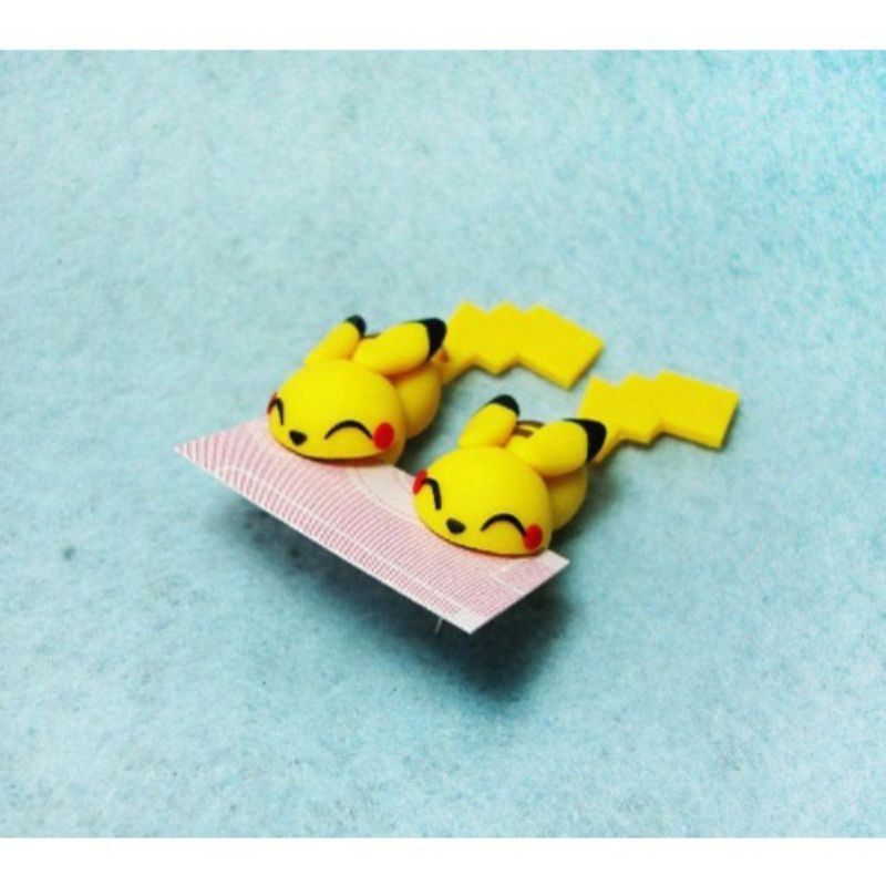 Jual Anting gigit pikachu pokemon handmade clay giwang lucu unik ...