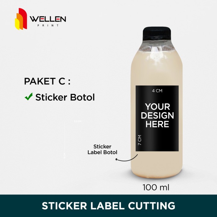 Jual perekat-pengikat- cetak / print sticker label botol minuman kopi ...