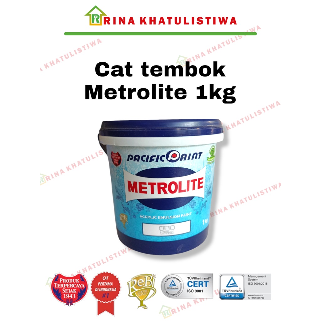 Jual Cat Metrolite Putih 000, 095, 001 1kg | Cat Tembok Warna Putih ...