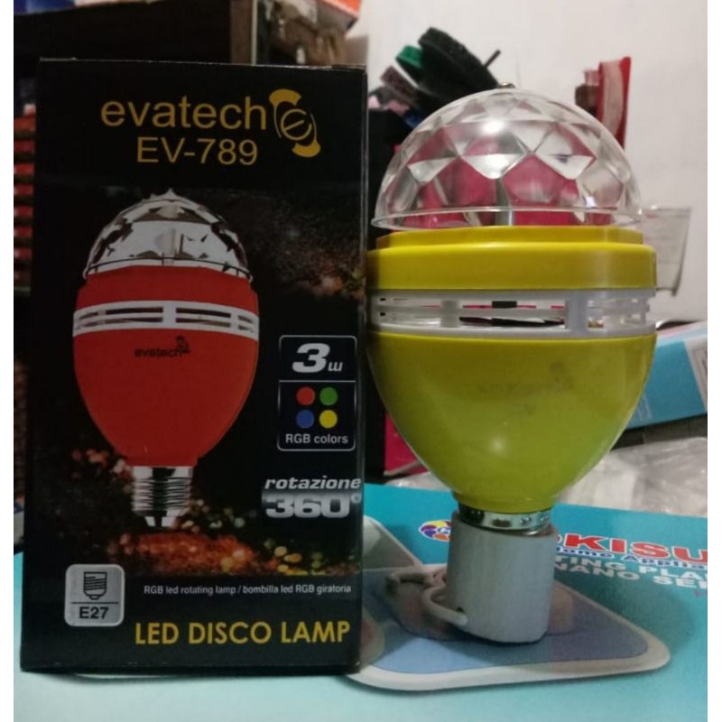 Jual Lampu Disco 3 watt putar warna warni evatech | Shopee Indonesia