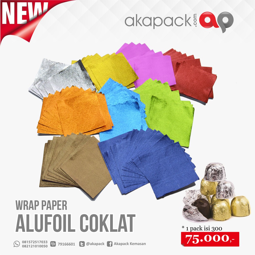 Jual Aluminium Foil Permen Kertas Chocolate Sweets Paket Wrappers ...