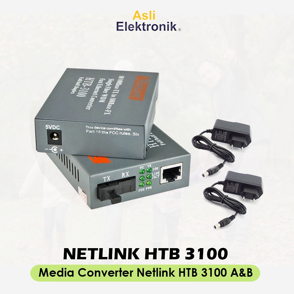 Jual Htb 3100 Media Konverter Fiber Optik Single Mode Dengan 5v 2a Eu