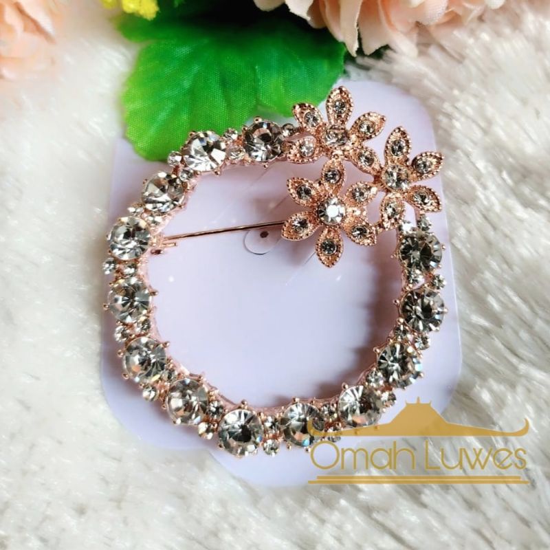 Jual bros bunga circle - bros dada - brooch hijab jilbab kebaya ...