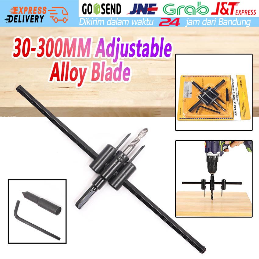 Jual 30-300MM Mata Bor Pelubang Kayu Jangka / Hole Saw Cutter Model ...