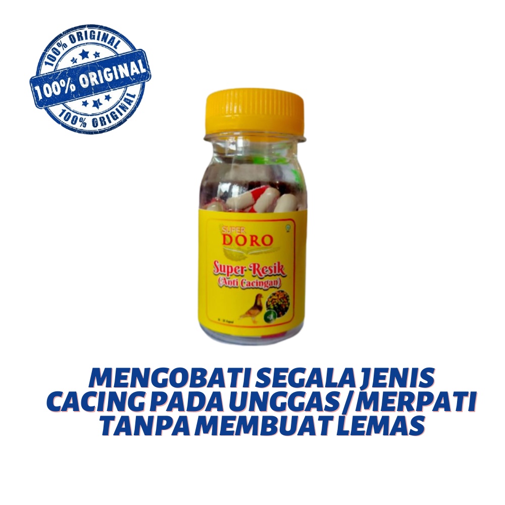 Jual Obat cacing merpati / burung SUPER DORO isi 25 kapsul | Shopee ...