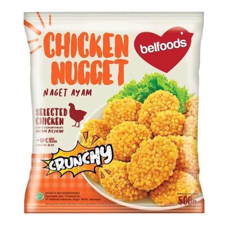 Jual FROZEN FOOD BELFOODS CHICKEN NUGGET CRUNCHY 500GRAM - DISASS JOGJA ...
