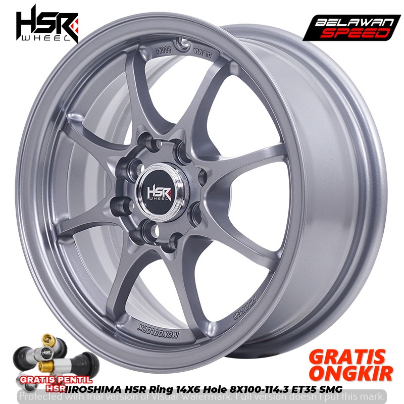Jual VELG RACING MOBIL MURAH R14 HSR HIROSHIMA RING 14 BUAT AVANZA XENIA JAZZ AGYA AYLA PICANTO ...