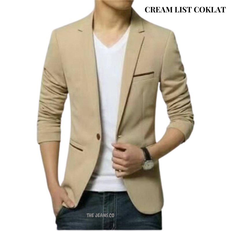 Jual Jas Blezer Pria/ Blazer Cowok Korea/ Semi Jas Pria Keeren/ Blazer ...