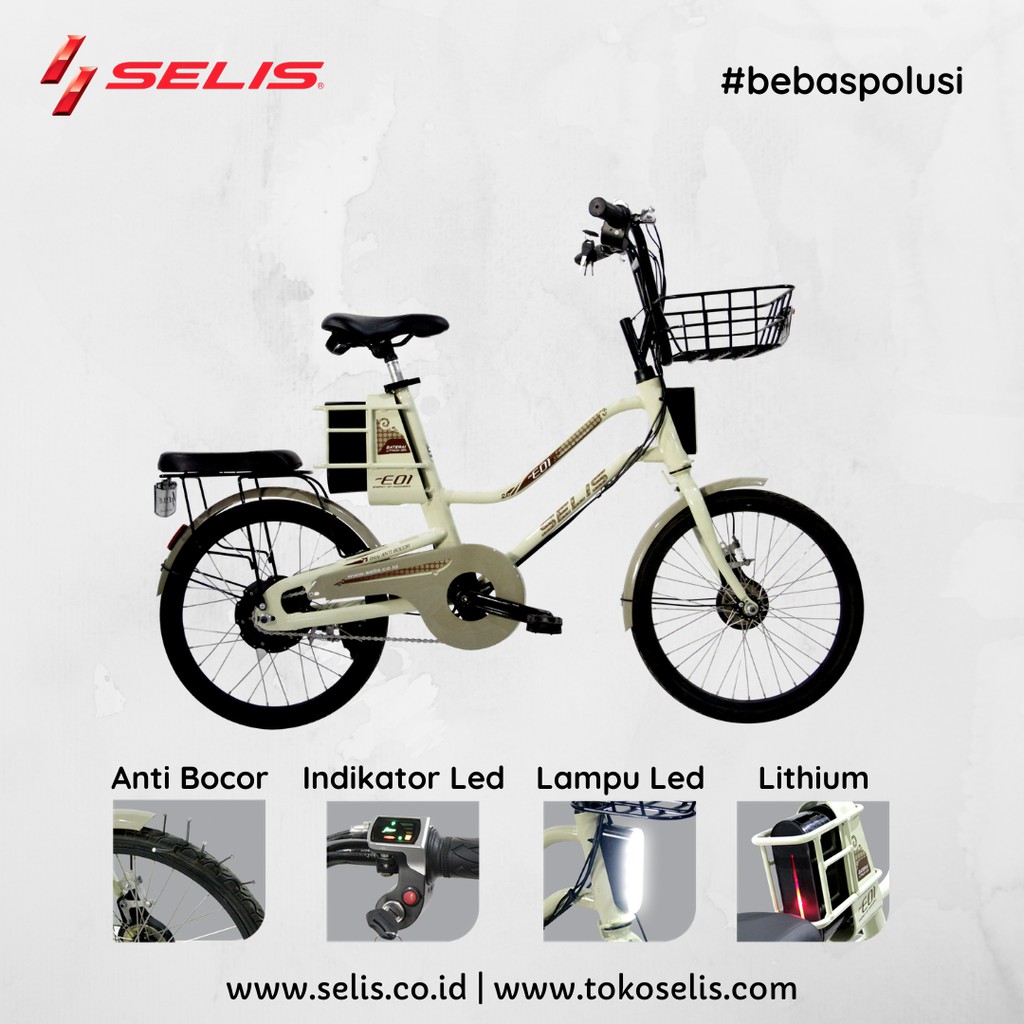 Jual Sepeda listrik Selis tipe EOI ( Energy Of Indonesia ) | Shopee ...