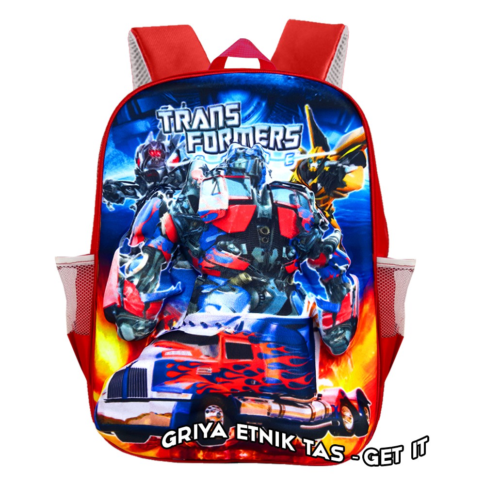 Jual Tas Sekolah Anak SD Laki laki Karakter Ultraman Transformers Bima X Tobot Gambar Timbul 3D ...