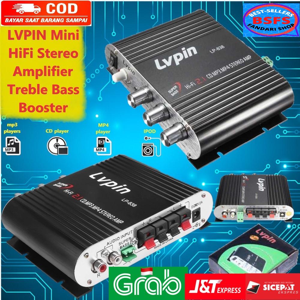 Jual power amplifier LVPIN Mini HiFi Stereo Ampli Treble Bass Booster ...