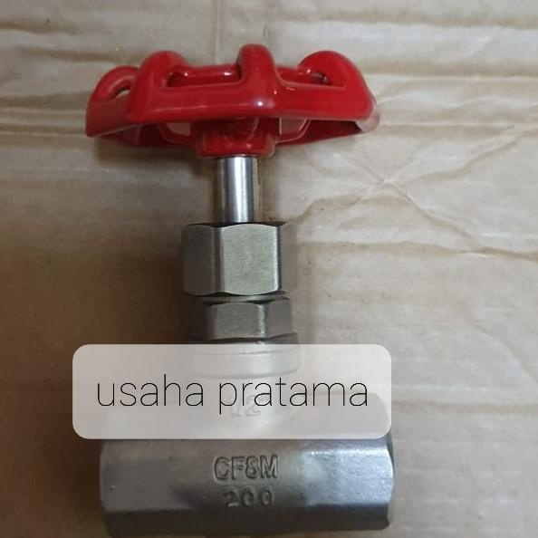Jual Globe Valve / Kran Putar 1 1/2 " inchi DN 40 Stainless 316 drat ...