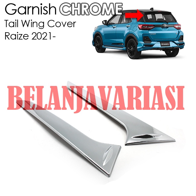 Jual Toyota Raize 2021 Tail Wing Cover Garnish Krom Black Daytona ...