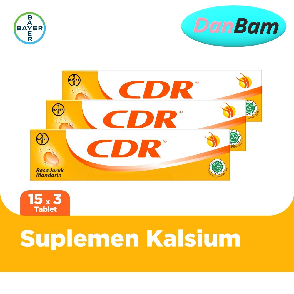 Jual CDR Suplemen Kalsium Rasa Jeruk 45 Tablet | Shopee Indonesia