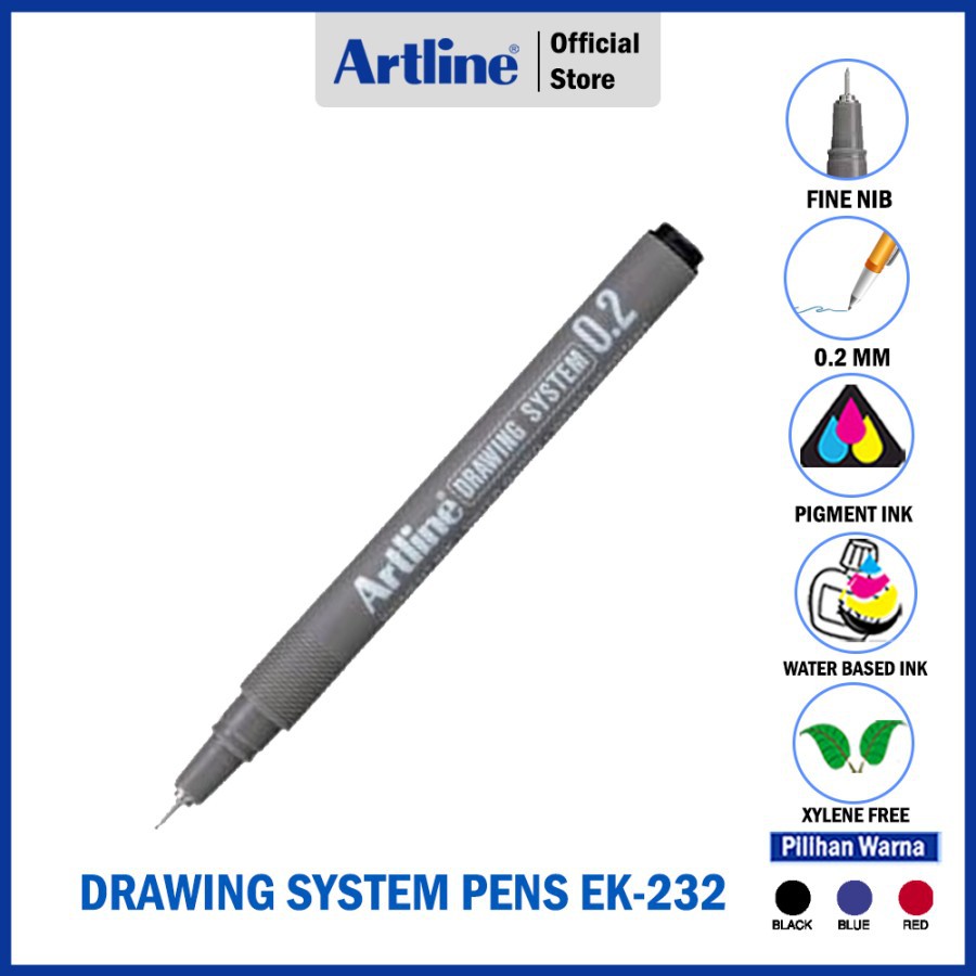 Jual PULPEN ARTLINE DRAWING PEN 0.2MM EK-232 | Shopee Indonesia