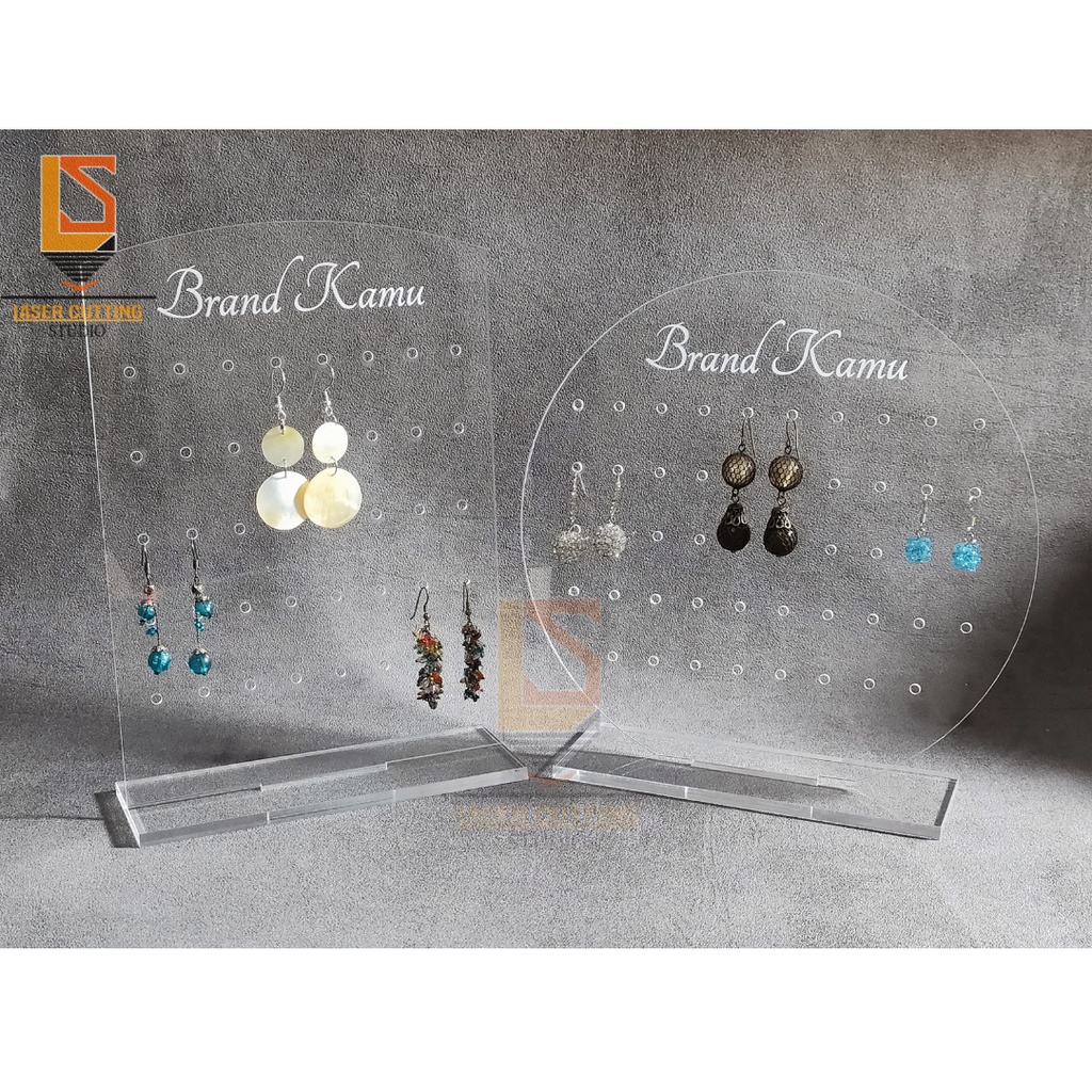 Jual Display Anting Akrilik | Tempat Anting Akrilik Stand Display Aksesoris Bisa Costum Nama-BH ...