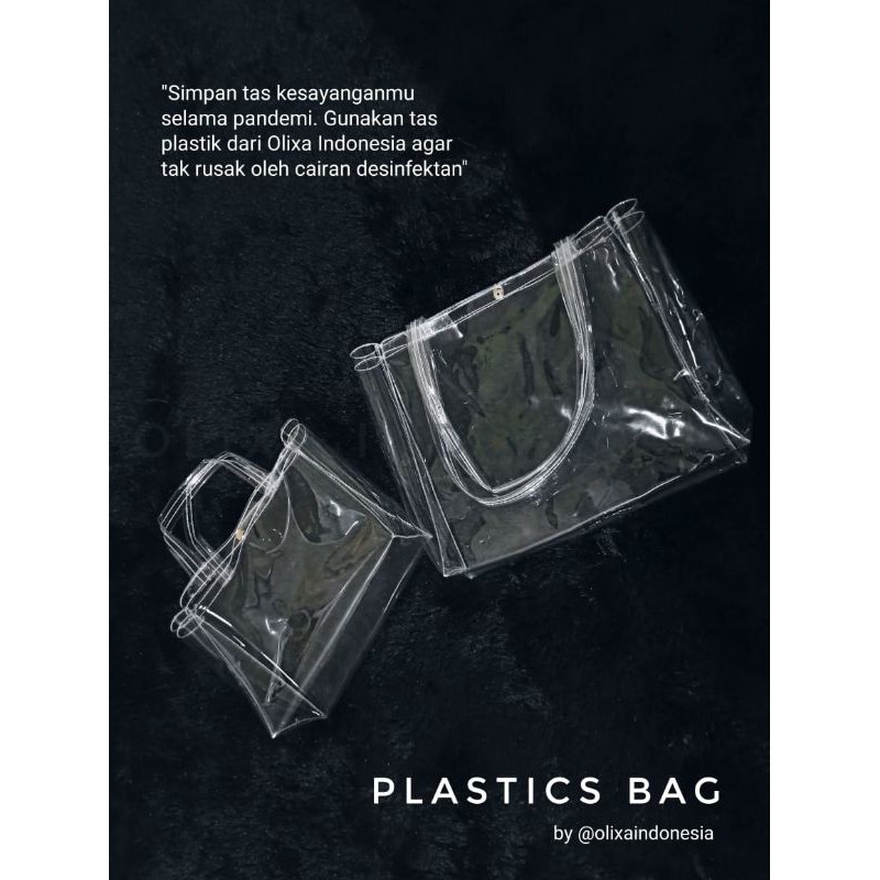 Jual tas transparan plastik tote bag bening Olixa | Shopee Indonesia