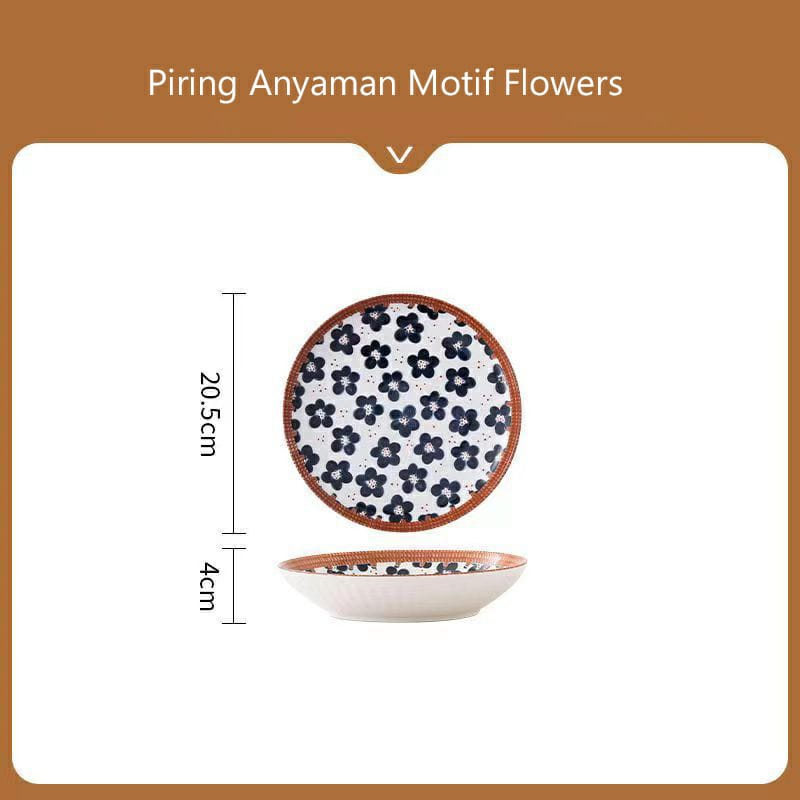 Jual Piring Keramik Motif Anyaman - Ukuran 20cm | Shopee Indonesia