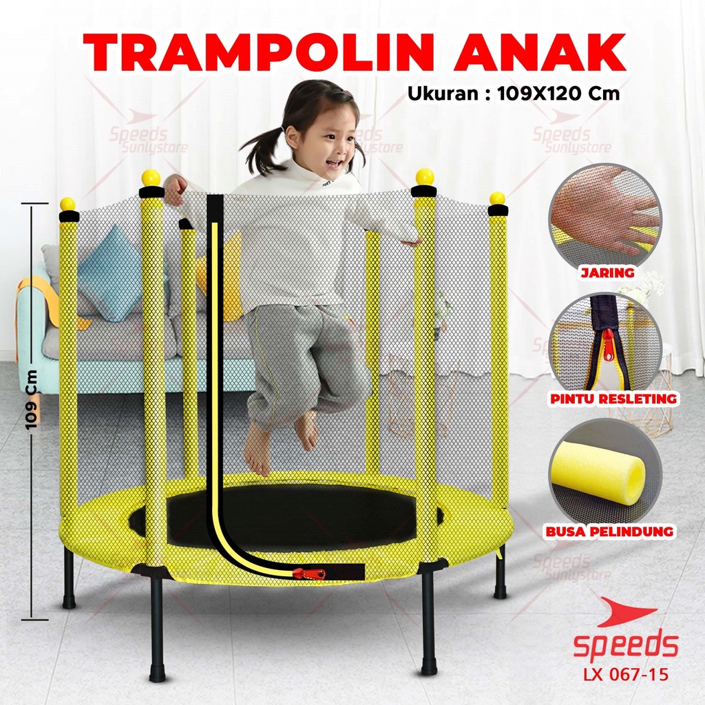 Jual SPEEDS Trampolin Anak 48inch Trampoline Lompat Jump Mainan Anak 067-15 | Shopee Indonesia