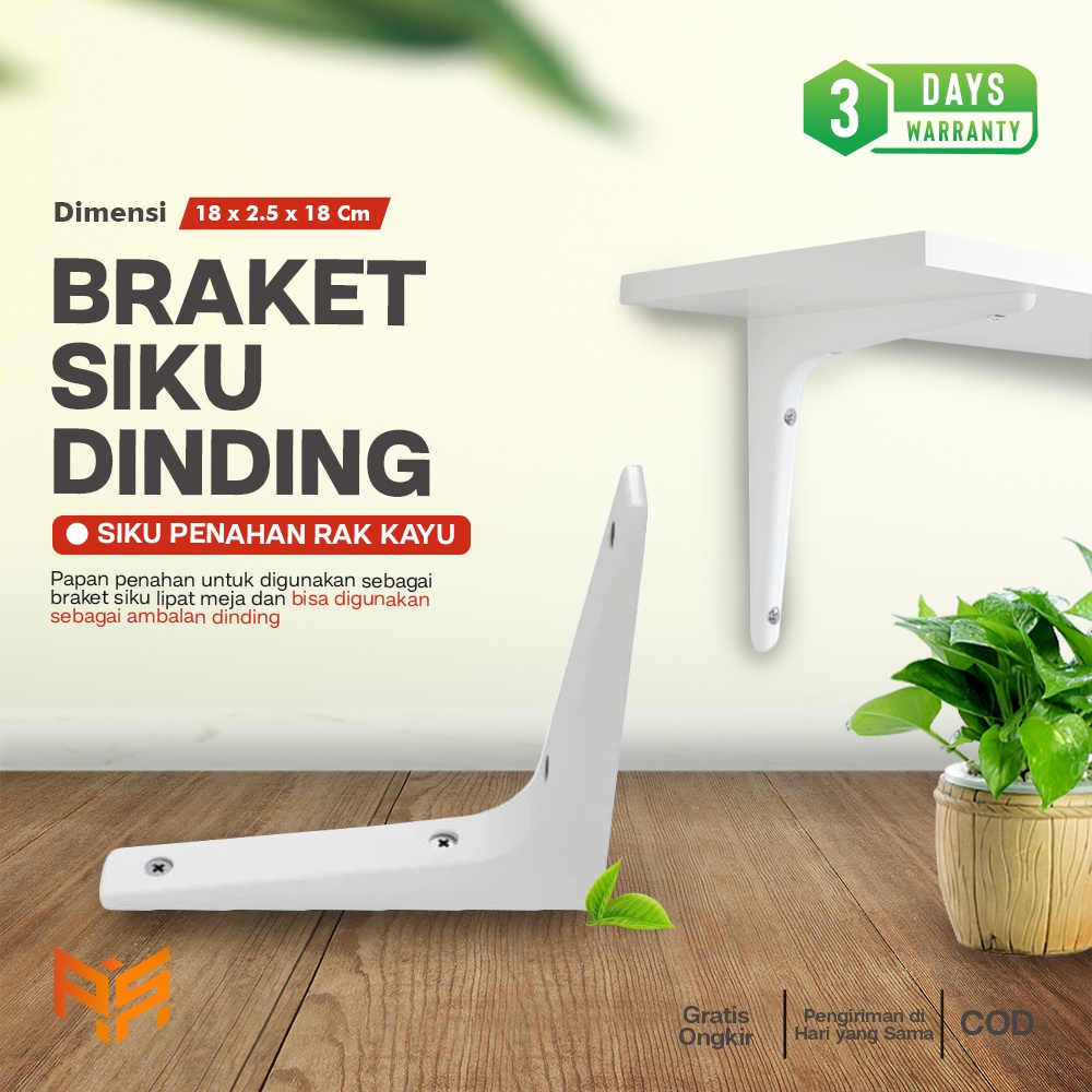 Jual Braket Dinding Siku Penahan Papan Penyangga Rak Kayu Ambalan ...
