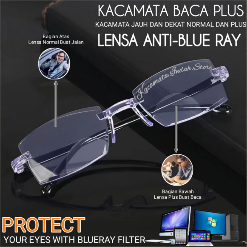 Jual Kacamata Baca Dan Jalan Double Focus Pria/Wanita | Kacamata Baca ...