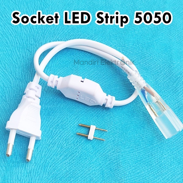 Jual Adaptor Socket LED Strip 5050 220V - Adaptor Lampu LED Selang ...