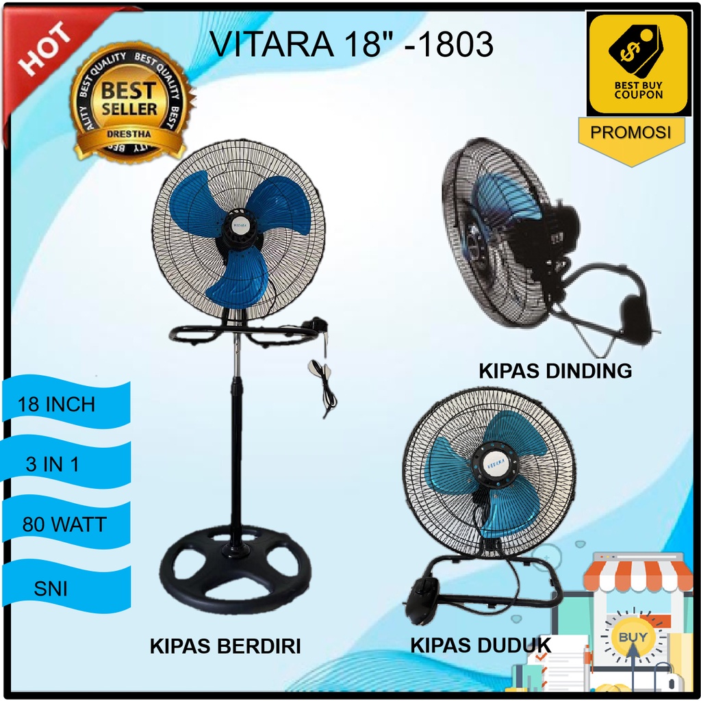 Jual Kipas Angin Besi Jumbo National Plus 3in1 18"/ fan 3 IN 1/Kipas ...