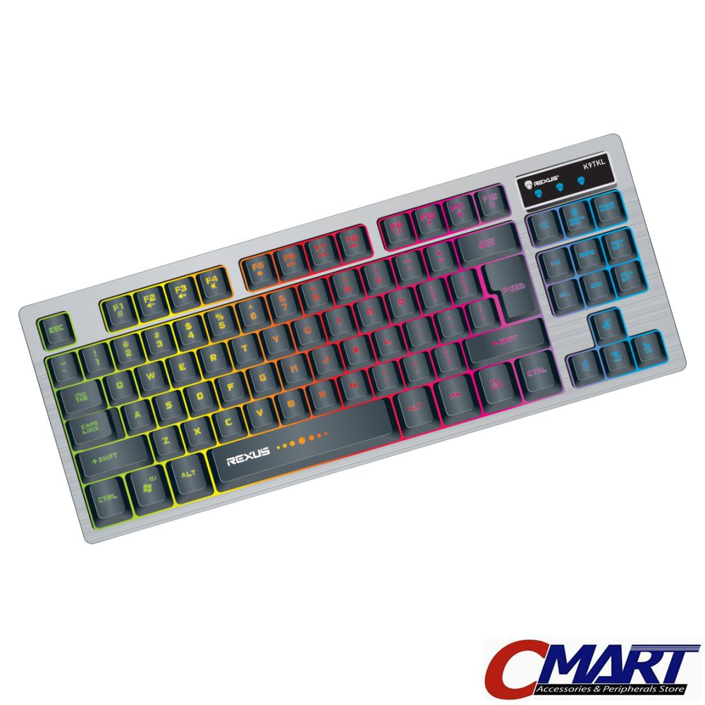 Jual Rexus K9 TKL Fortress Backlit Floating Keys Gaming Keyboard REX ...