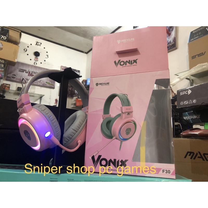 Jual headset gaming rexus vonix f30 limited edition pink promo | Shopee ...