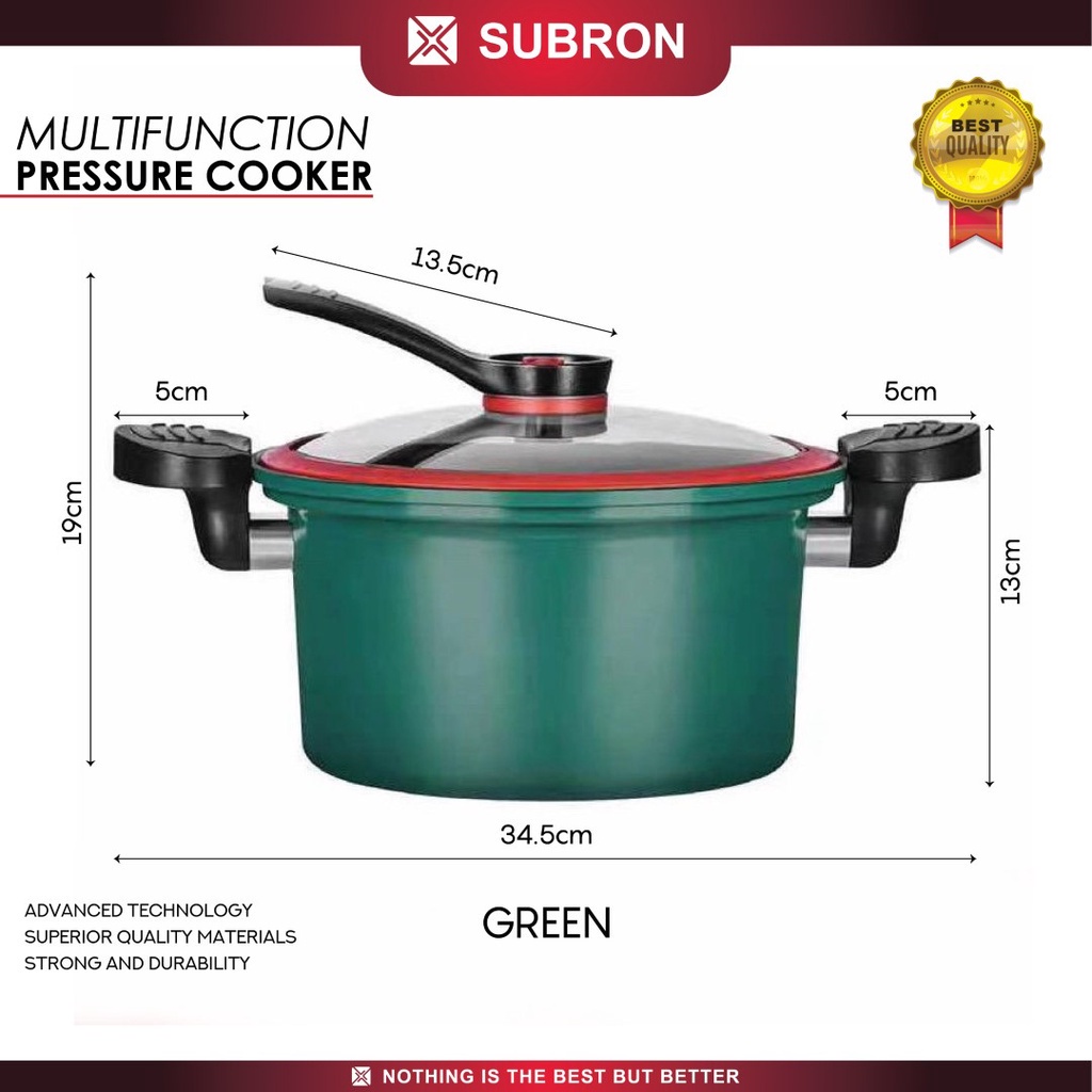 Jual SUBRON Panci Teflon Press Cooker Pot Totipotent 3.5 Liter Non ...
