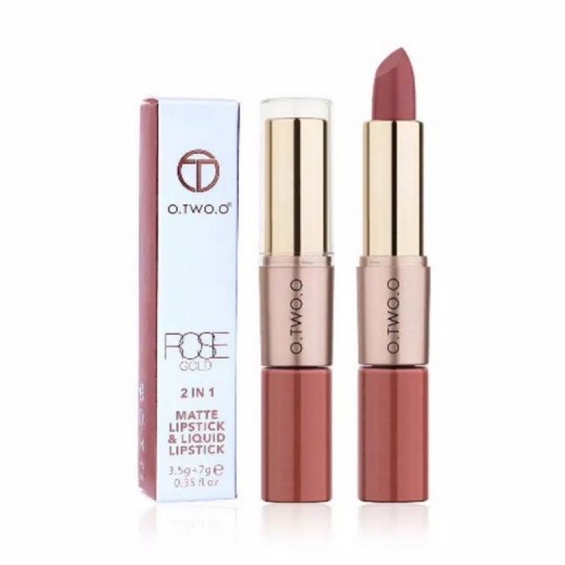 Jual Lipcream Otwoo Original Rose Gold 2 In 1 Matte Liquid / Lipstick ...