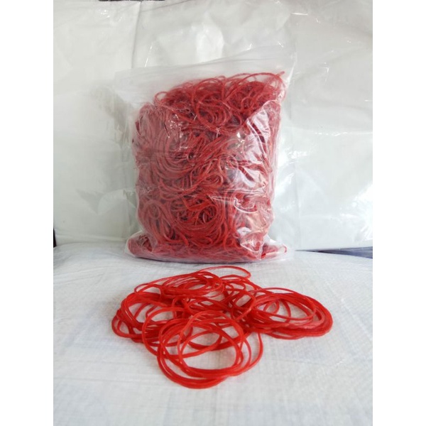 Jual karet gelang merah/hijau 500 gram lingkaran besar super | Shopee ...