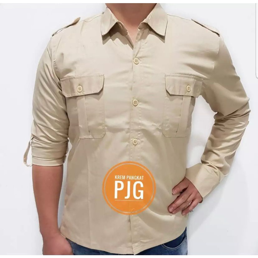 Jual KEMEJA SERAGAM PDL POLOS LENGAN PANJANG/ KEMEJA MULTIFUNGSI/KEMEJA SERAGAM KANTOR/KEMEJA ...